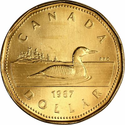 1987 Canada First Loonie. UNC. One Dollar Canadian $1 Loon Coin | eBay