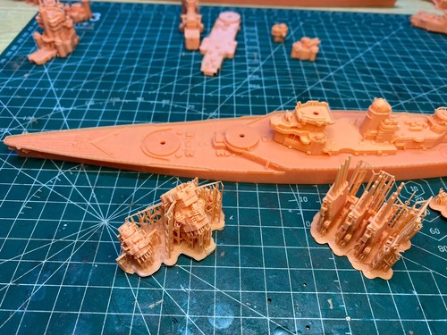 3D Printed 1/700 French Navy Dunkirk Class Battleship Unpainted Model ...