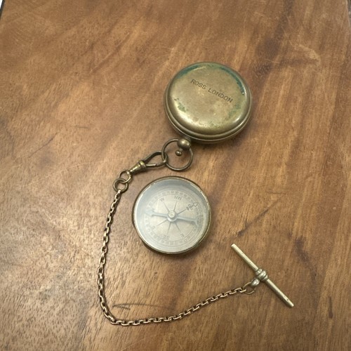 ROSS LONDON BRASS COMPASS IN WOODEN BOX | eBay
