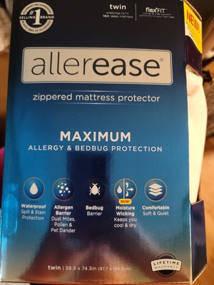 AllerEase Waterproof Allergy and Bed Bug Zippered Mattress Protector - Twin | eBay
