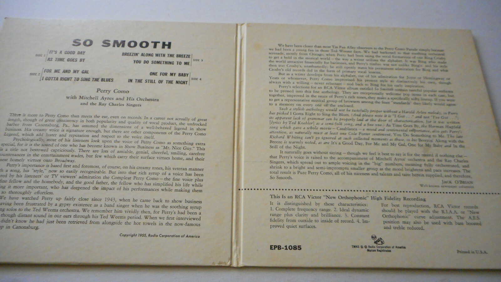 PERRY COMO SO SMOOTH 1955 Double EP & Picture Sleeve RARE!! | eBay