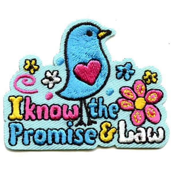 Girl I KNOW the PROMISE & the LAW Fun Patches Crests Badge SCOUT GUIDE ...