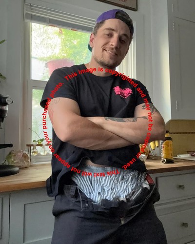 Bearded Guy Leaning on his Butcher Block Counter | eBay