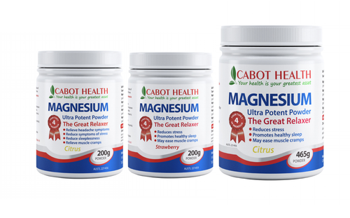 Cabot Health Magnesium Ultra Potent Powder 200g 465g All Size The Great ...