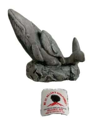 Mt. St. Helen's Volcanic Ash Whale Sculpture Hand Crafted Tagged | eBay