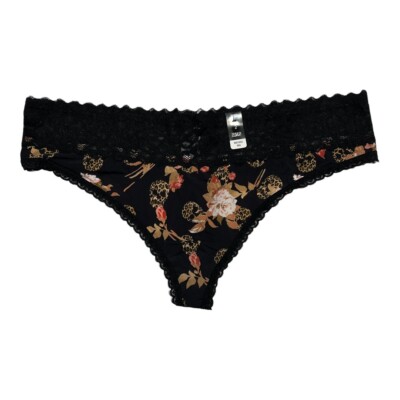 NWT TORRID Thong Pantie Underwear 1X-2X-3X-4X Silky Lace Black Beige ...