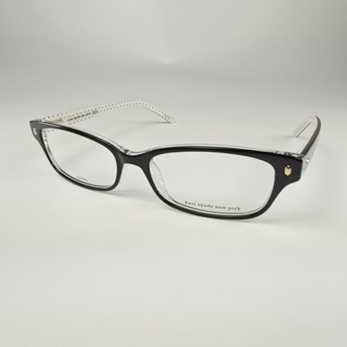 Kate Spade Womens Lucyann Tay Eyeglasses Black Polka Dot 51mm 51-16-135 Case 716736273679 | eBay