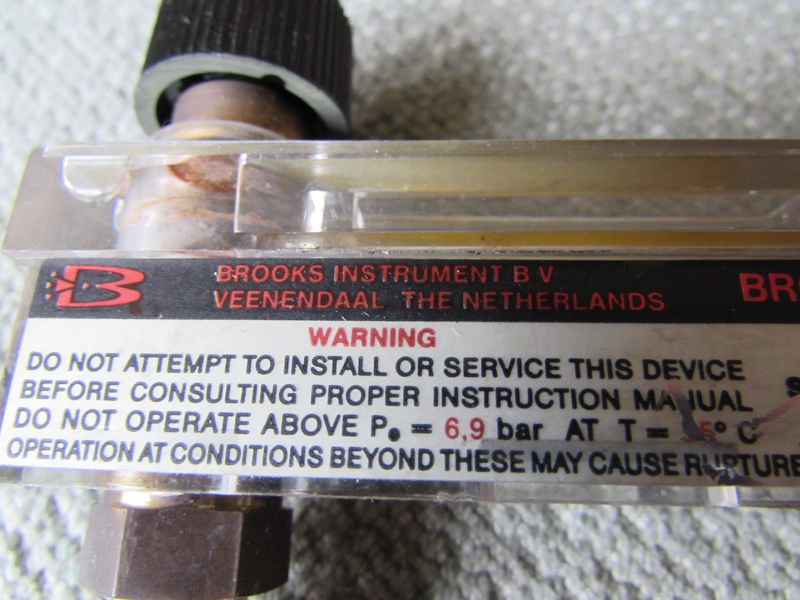 Brooks Air Flowmeter Brooks-Mite27 2700 Series Swagelok Tube Adapters ...