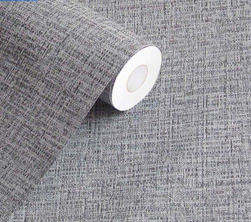 Dark Grey Linen Wallpaper Peel and Stick Self Adhesive Contact Paper ...