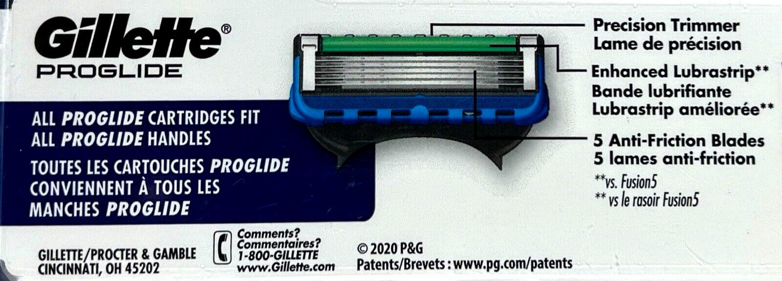 GILLETTE PROGLIDE 12-PACK CARTRIDGES WITH PRECISION TRIMMER (ALSO FITS ...