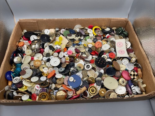 Vintage Antique Buttons Collector Lot - Plastic, Metal, Crafts, MCM ...