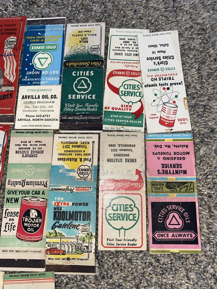 24 different Cities Service Oil Gas Petroleum Advertising Matchbooks | eBay
