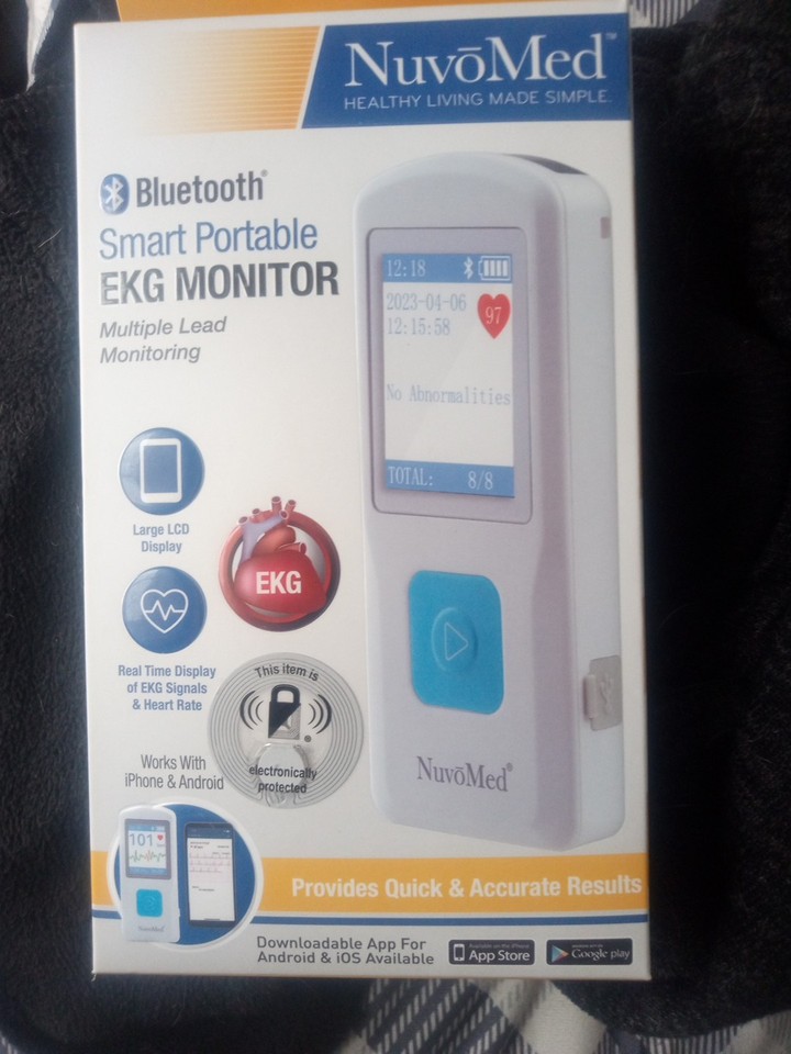 NuvoMed Bluetooth Smart Portable EKG Monitor Multiple Leads Monitoring ...