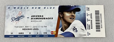MLB 2013 05/07 Arizona Diamondbacks at LA Dodgers FULL Ticket | eBay