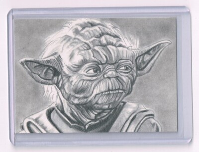 2012 ACEO STAR WARS Sketch Card YODA by artist RAC Harper 1/1 | eBay