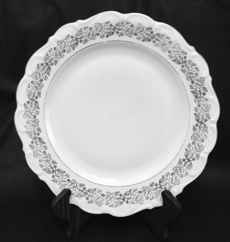 CATHEDRAL Bavaria Germany China BRIDAL ROSE Pattern Dinner Plate 10 1/4 ...