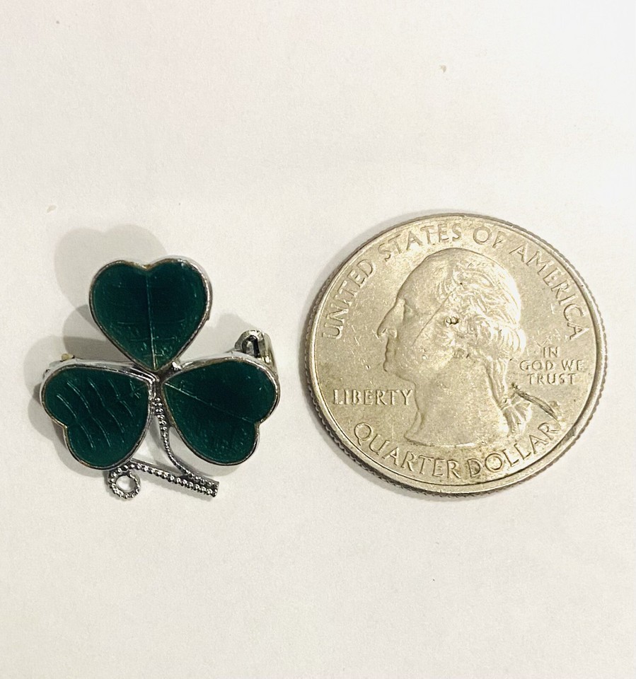 Shamrock Clover Pin, Signed/Marked Mizpah, England, Estate Sell, Free S ...