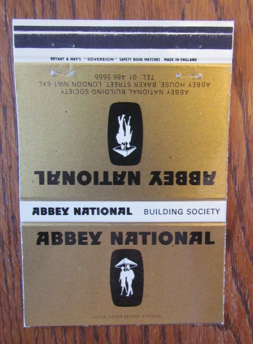 40 STRIKE MATCHBOOK COVER: ABBEY NATIONAL BUILDING SOCIETY UK ...