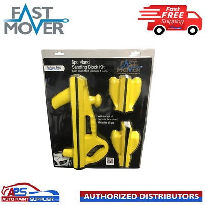 Fast Mover FMT5537 Ind 6 Pce Hook & Loop Sanding Block Kit SMART No 37 ...