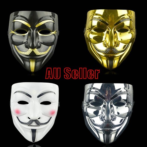 Anonymous Mask V For Vendetta Costume Halloween Guy Fawkes party ...