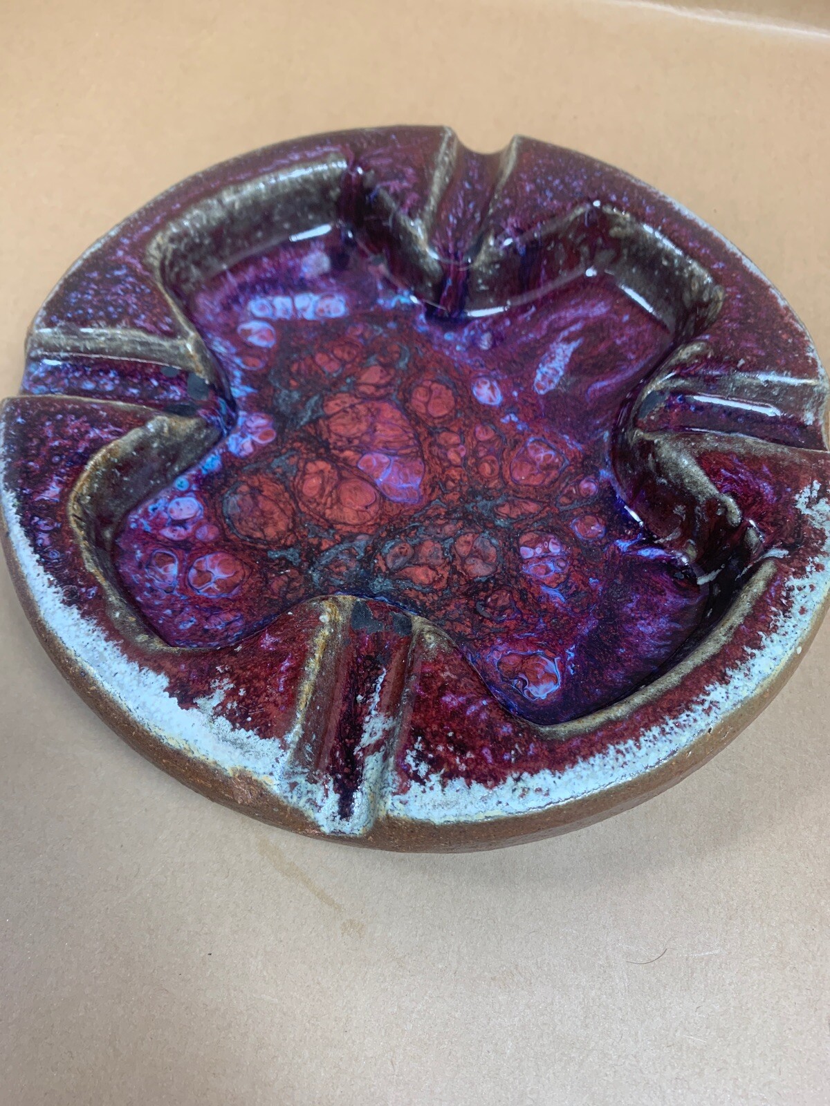 Vintage 1961 Harding Black Studio Pottery Ash Tray - Heavy Glazed Piece ...