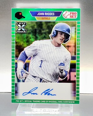 John Rhodes • 2021 Leaf Pro Set Metal Green Refractor RC XRC AUTO ...