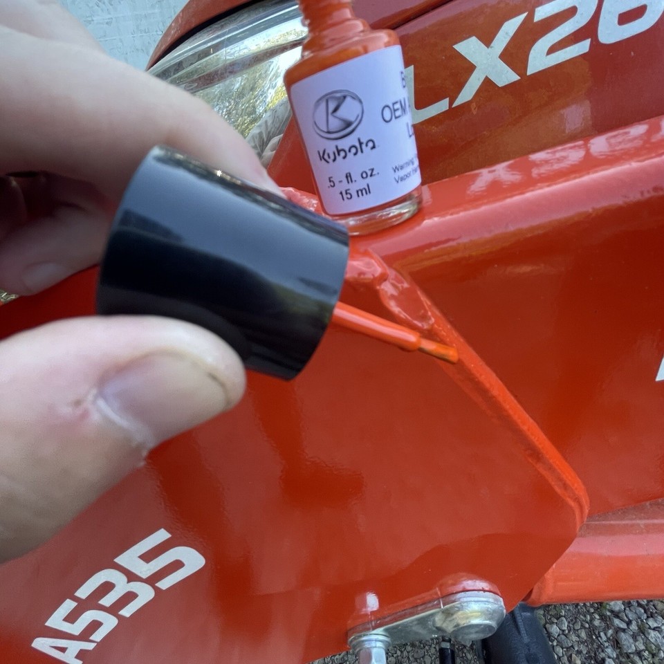 Kubota Orange II Touch-Up Paint Kit, w/ Micro Brush Tractor Mower New ...