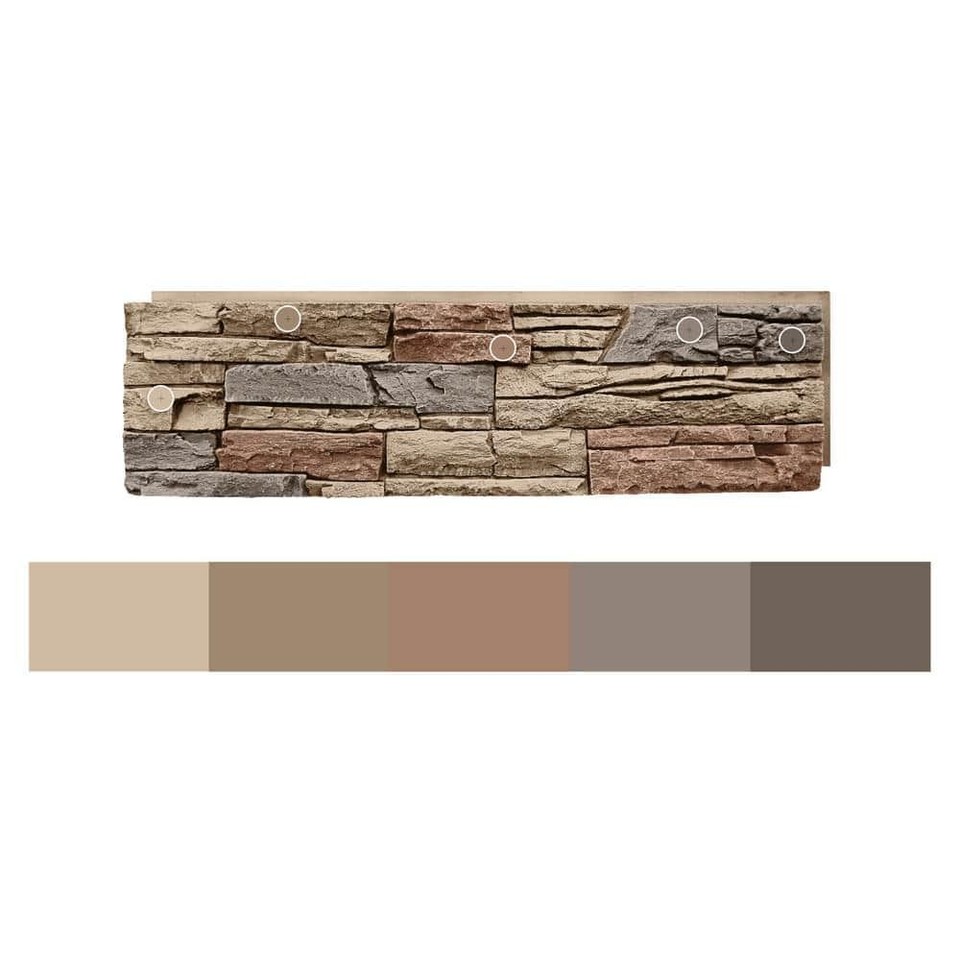 Stacked Stone Desert Sunrise 12 in. x 42 in. Composite Faux Stone ...