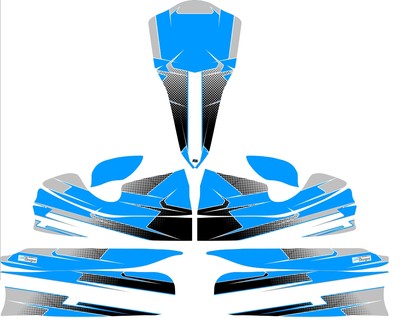 CUSTOM FULL KART STICKER KIT - BLUE - KARTING - GO KART - JakeDesigns ...