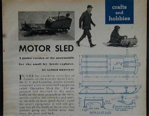 Snowmobile Motorized Track Sled 1946 How-To build PLANS | eBay