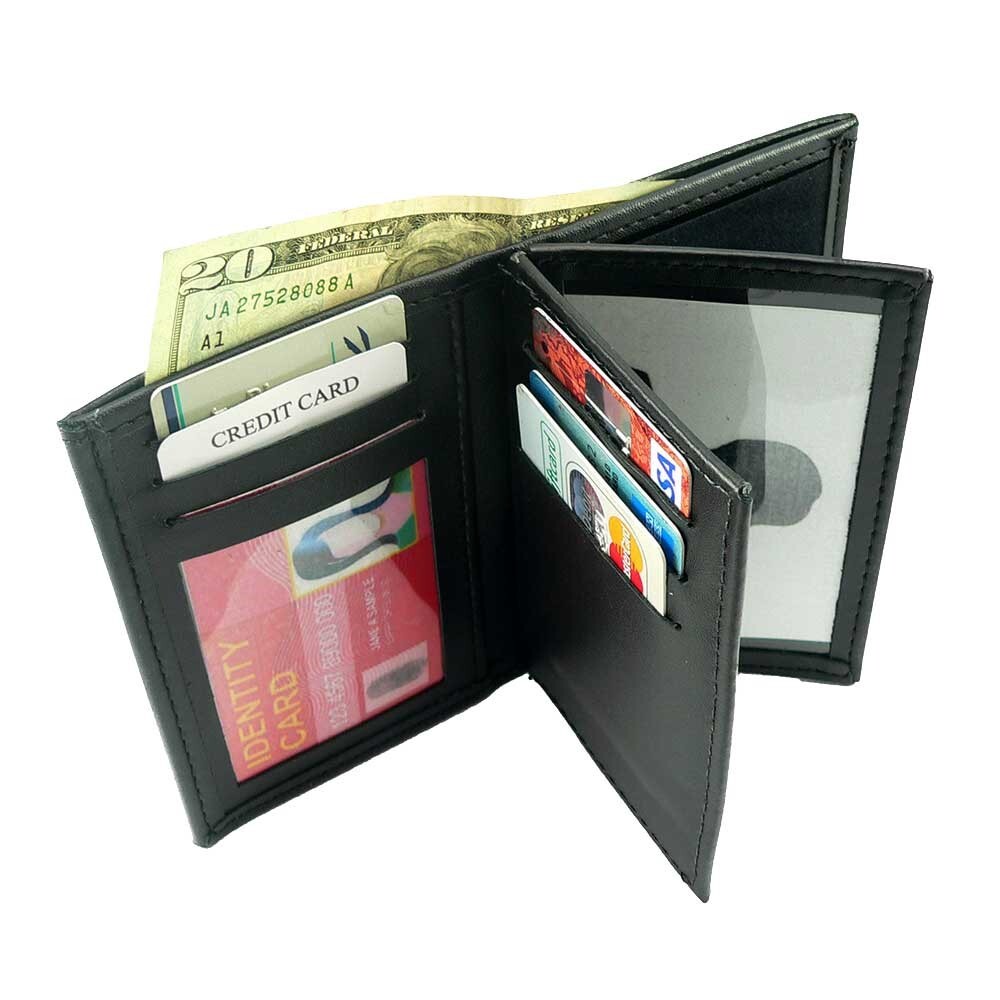 Perfect Fit FBOP New Badge Wallet Double ID Prisons Round Cutout Gold ...