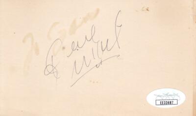 GENE VINCENT d 1971 Signed 3x5 Card Musician be bop a lula JSA EE33687 ...