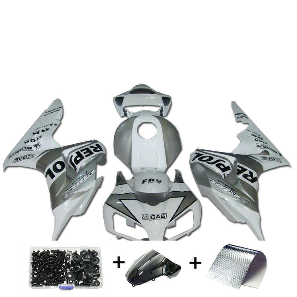 FS Injection White Silver Repsol Fairing Fit lor Honda 2006-2007 ...