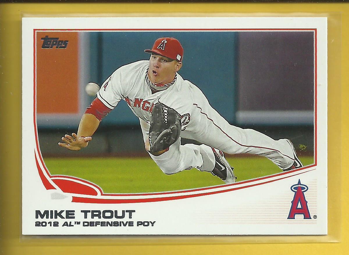 Mike Trout 2013 Topps Defensive POY Card # 536 Los Angeles Angels ...