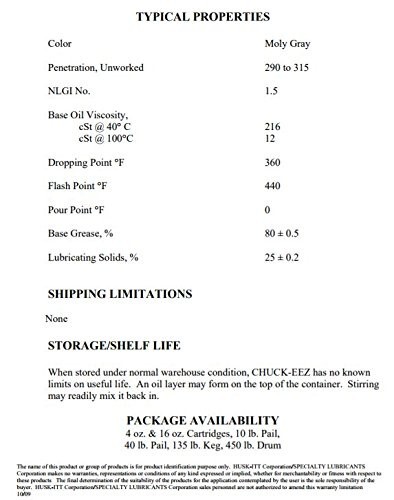 Chuck-EEZ Chuck Lubricant 16 oz. Cartridge | eBay