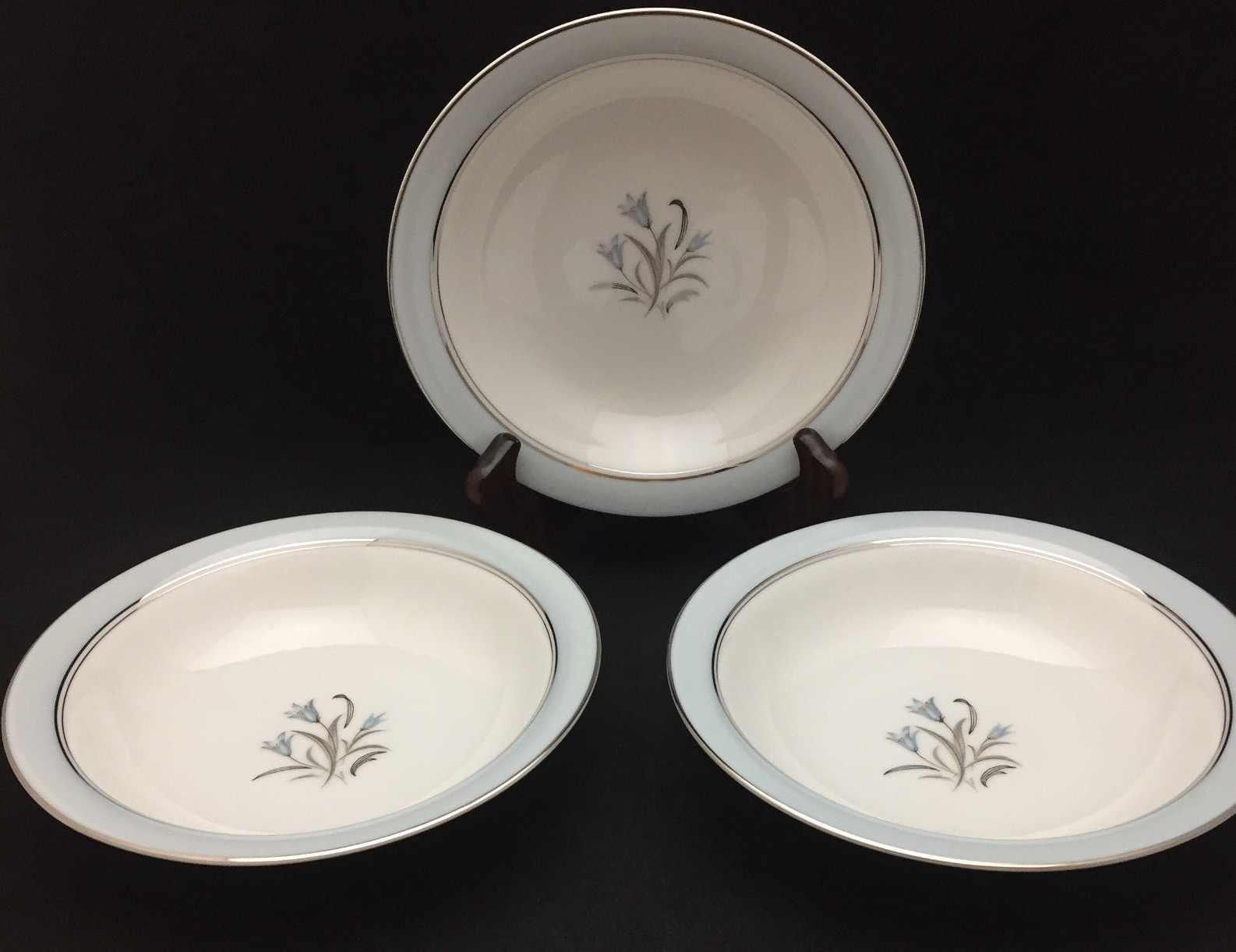 Noritake Bluebell Coupe Soup Bowls (set of 3) - vintage Japanese Fine ...