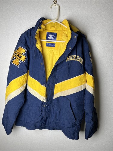 Vintage XL Starter Jacket University Of Michigan UofM 90s Damaged/No ...