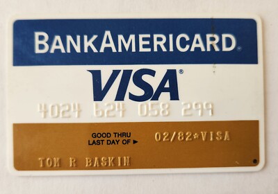BankAmericard Visa Credit Card - Pre-owned and Expired. Very Good ...