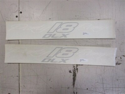 TRACKER PARTY BARGE 18 DLX DECAL PAIR (2) 309834 18" X 2 3/8"MARINE ...