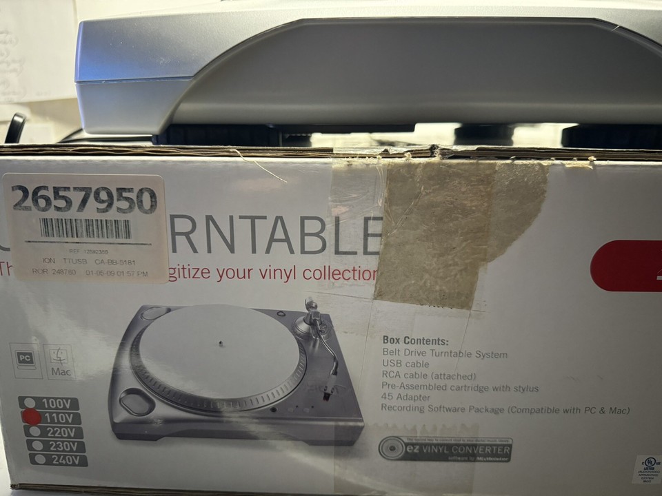 ION iTTUSB Turntable with Direct-to-Digital MP3 Conversion Record to PC ...