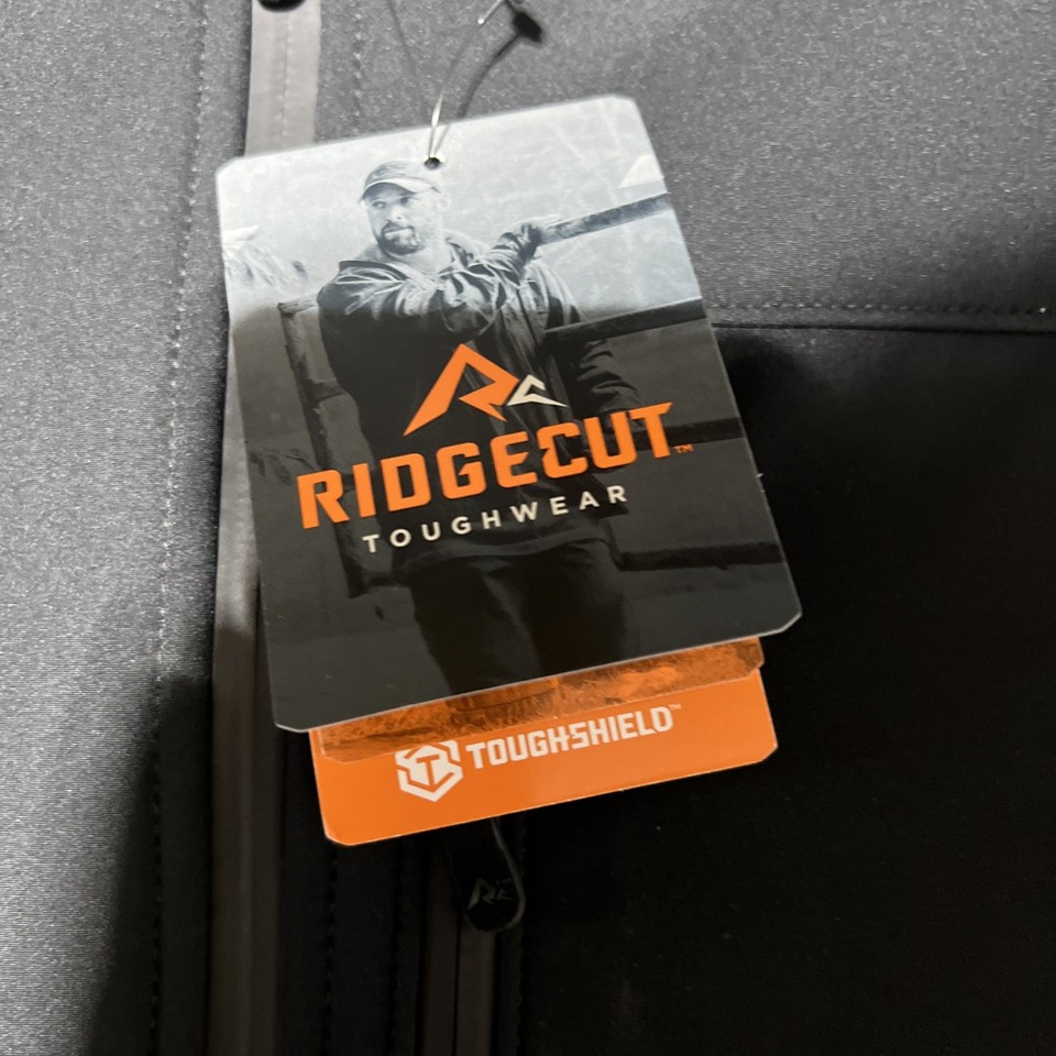 Brand New Ridgecut Toughwear Jacket Men's Size Large Black Fleece Lined ...