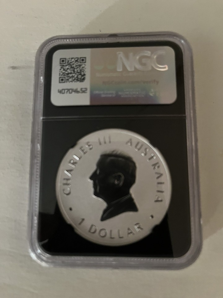 2025 P $1 .9999 1 oz AUSTRALIA KOALA NGC MS70 BLACK LABEL SUPER GEM ...