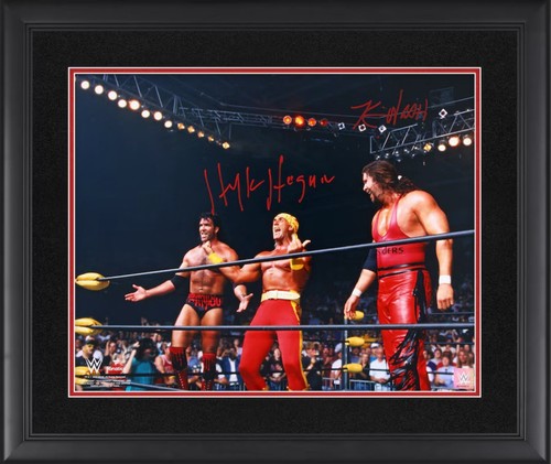 Hulk Hogan & Kevin Nash WWE Framed Autographed 16'' x 20'' Bash At The ...