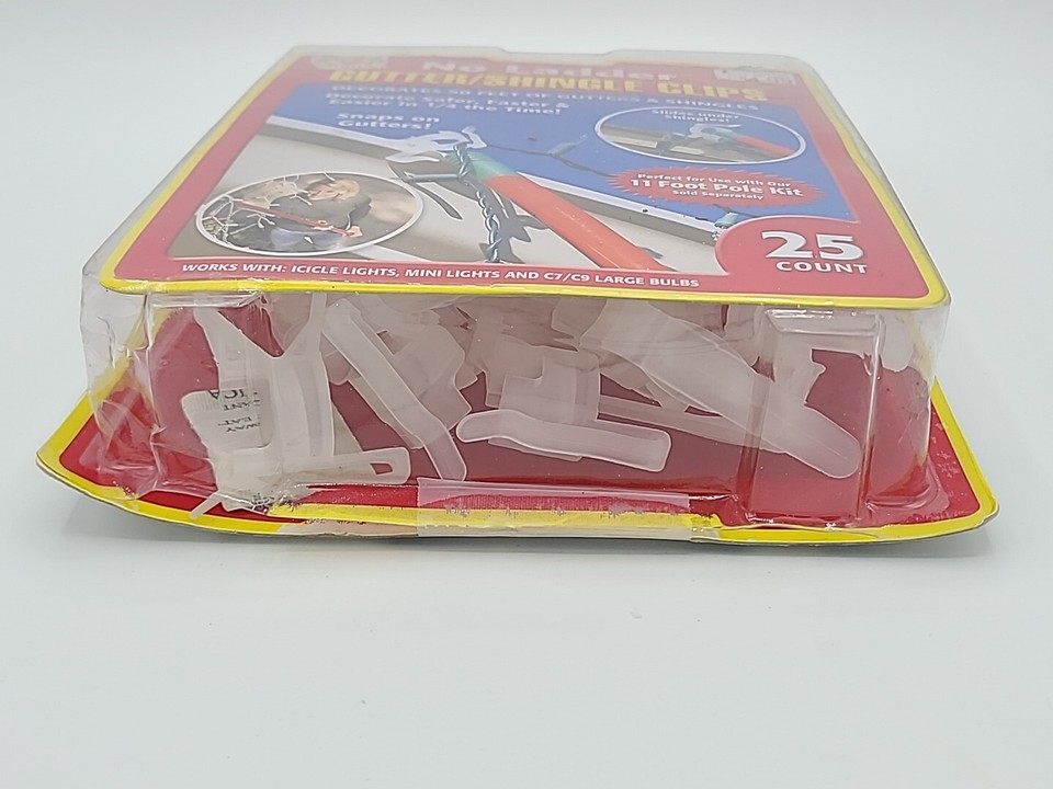 St. Nicks Choice 100 Count No Ladder Gutter Shingle Clips Christmas ...