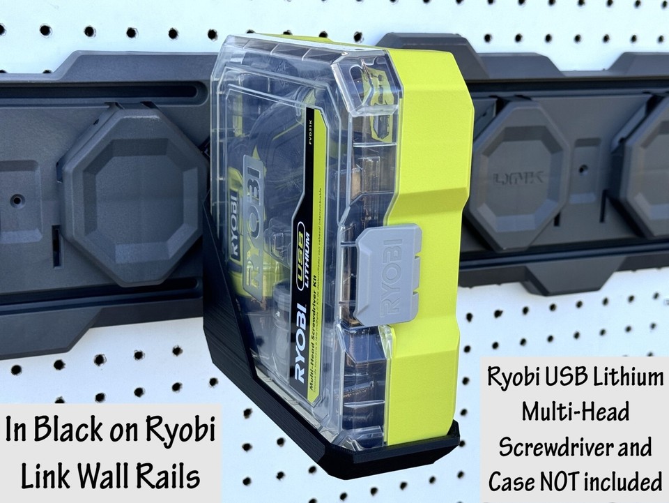 Black Holder for Ryobi USB Lithium Multi-Head Screwdriver Set &Case ...