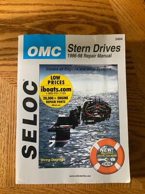 OMC Stern Drive Repair Manual 1986-1998 All Engines and Drive Systems ...