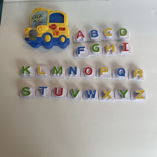 Leap Frog Fridge Phonics Yellow School Bus 24 Letter Alphabet WORKS | eBay