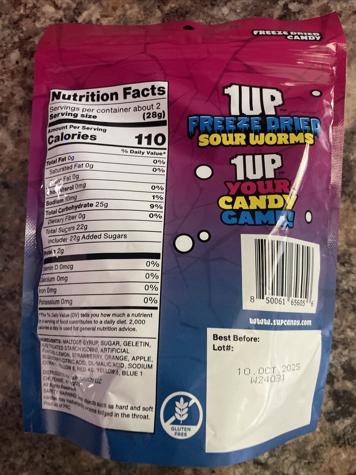 1UP Candy Faze Rug Freeze Dried 1up Candy Rare 🔥🔥sour Worms | eBay