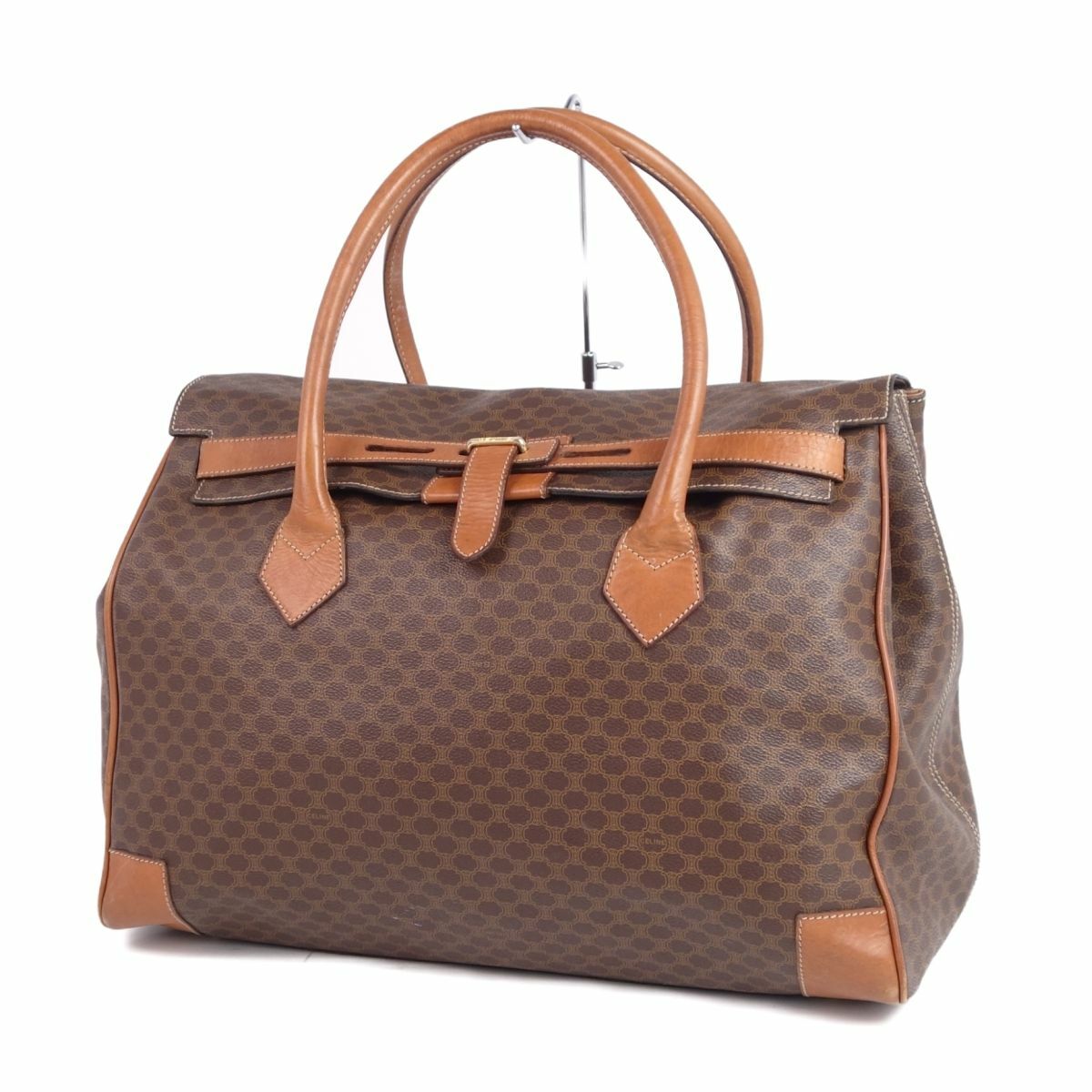 Auth CELINE Vintage Macadam Kelly Travel Bag Boston B… - Gem