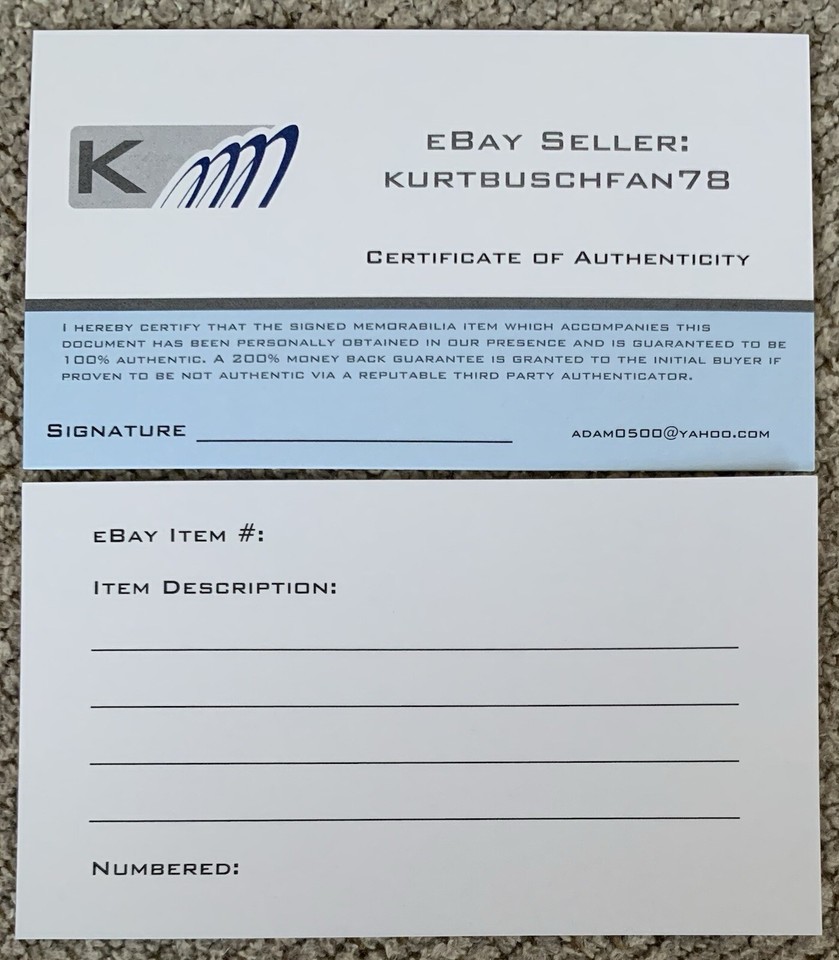 Connor Zilisch Signed 8x10 Photo Blues Hog Car On The Track NASCAR Auto ...